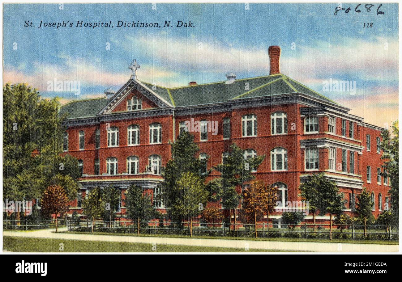 St. Joseph's Hospital, Dickinson, N. Dak. , Hospitals, Tichnor Brothers ...