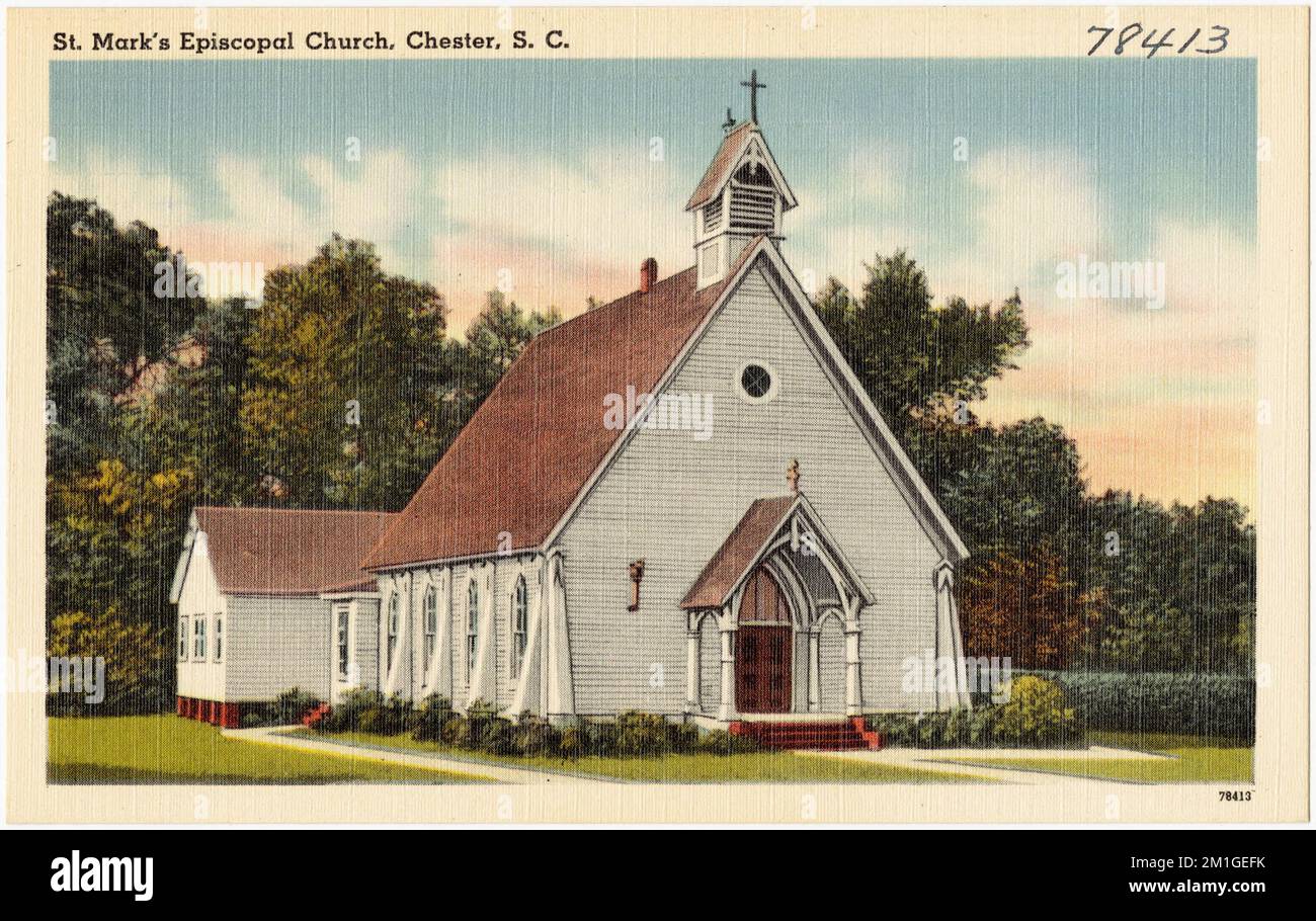 St. Mark's Episcopal Church, Chester, S. C. , Churches, Tichnor Brothers Collection, postcards ...