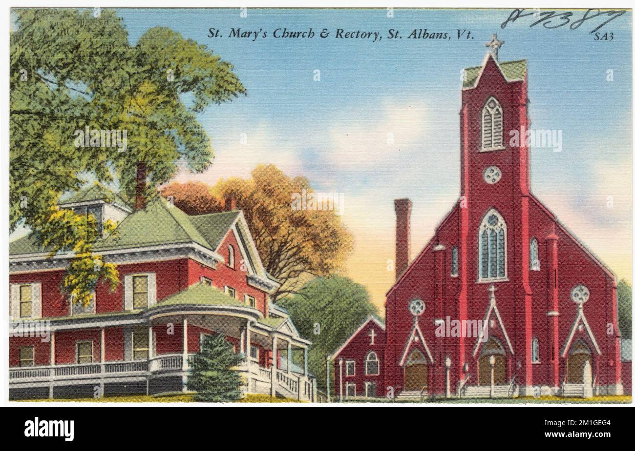 St. Mary's Church and Rectory, St. Albans, Vt. , Churches, Tichnor ...