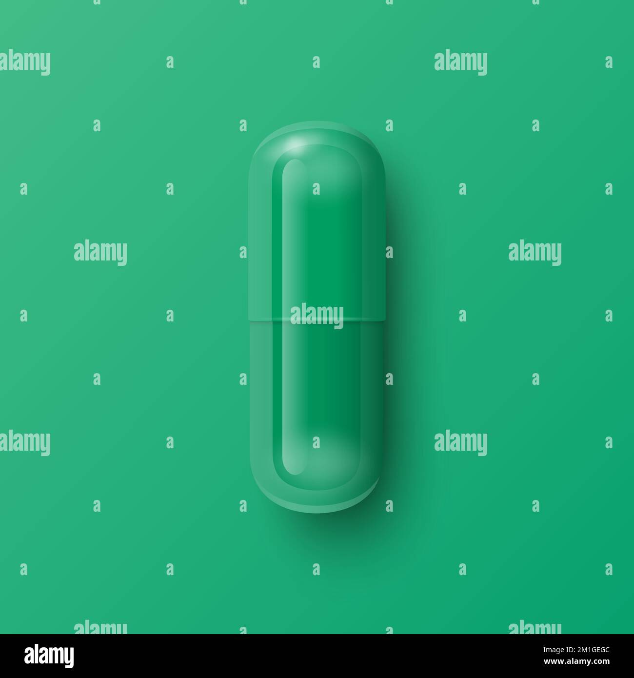 Vector 3d Realistic Green Pharmaceutical Medical Pill, Capsule, Tablet ...