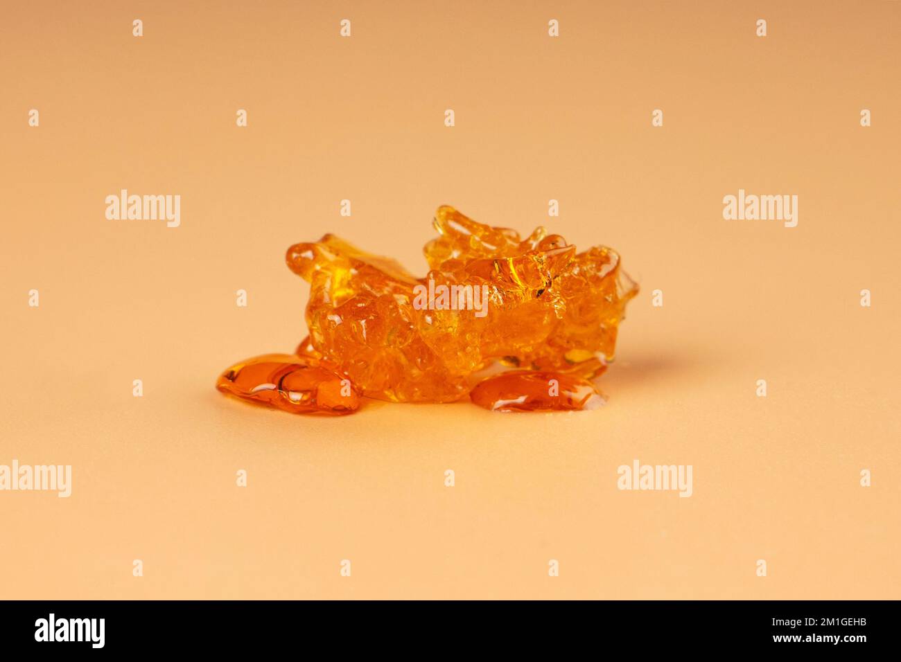 concentrated golden cannabis wax with a high THC content Stock Photo ...