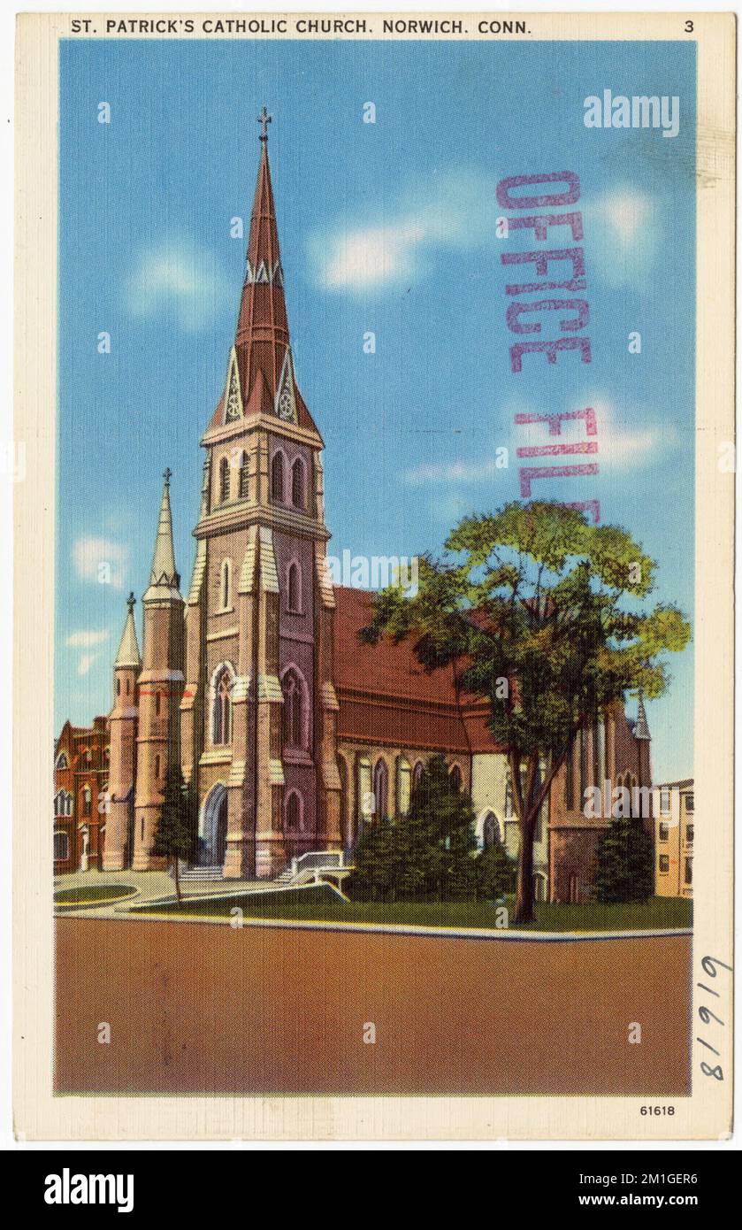 St. Patrick's Catholic Church, Norwich, Conn. , Churches, Tichnor Brothers Collection, postcards ...