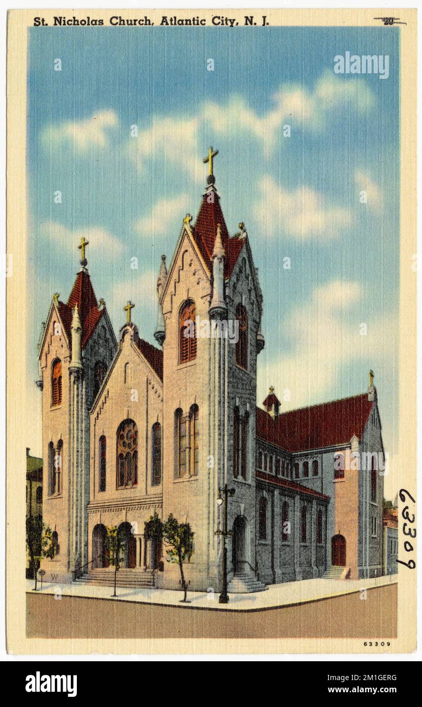 St. Nicholas Church, Atlantic City, N. J. , Churches, Tichnor Brothers ...