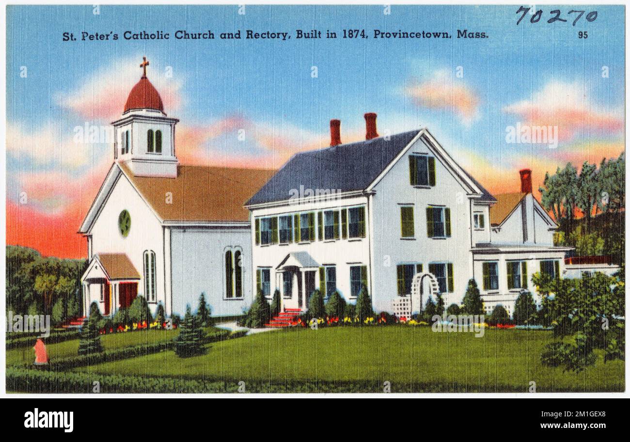 St. Peter's Catholic Church and rectory, built in 1874, Provincetown, Mass. , Catholic churches ...