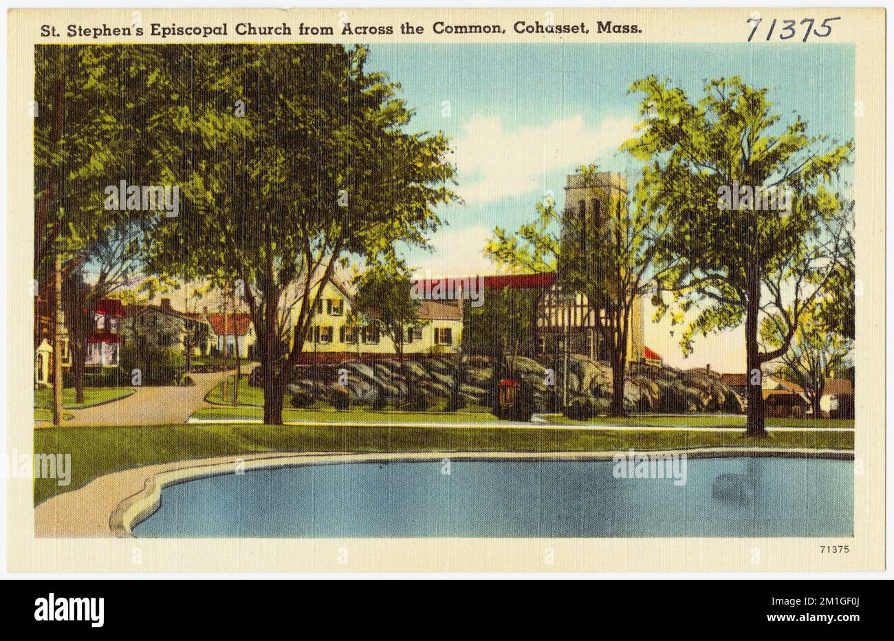 St. Stephen's Episcopal Church from across the common, Cohasset, Mass ...