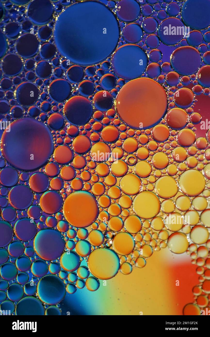 multi colored oil circles on the water, colorful background Stock Photo ...