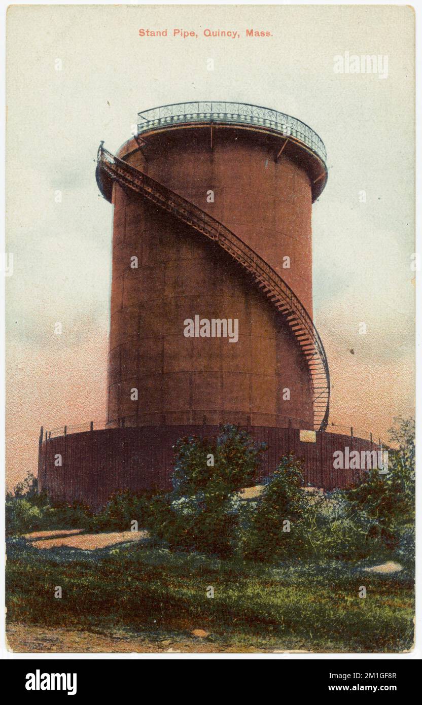 Stand Pipe, Quincy, Mass. , Water towers, Tichnor Brothers Collection ...