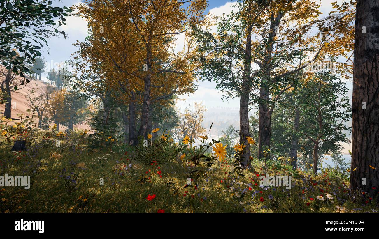 3D Render Background to ecology and sustainable development ...