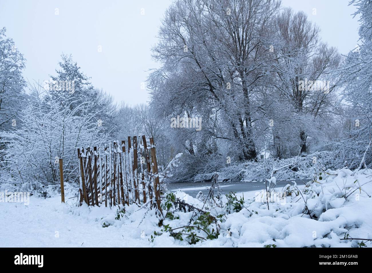 Winter weather conditions in Hertfordshire in the UK in 2022 heaviest ...