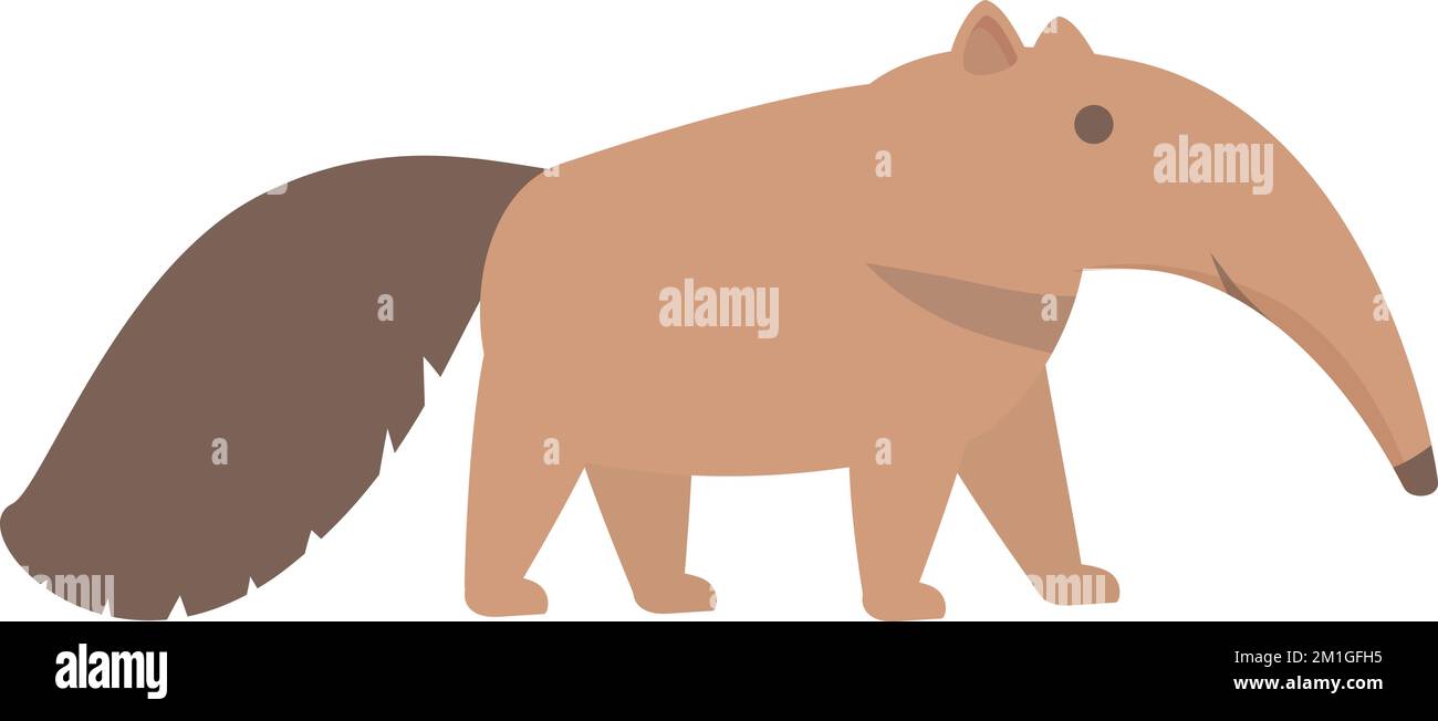 Walking anteater icon cartoon vector. Zoo exotic. Wild style Stock ...