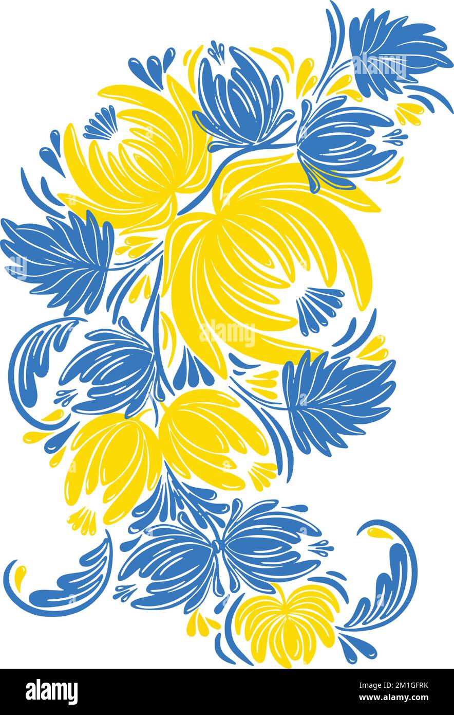 Ukrainian ornament with flowers in round. Folk Ukrainian embroidery ...