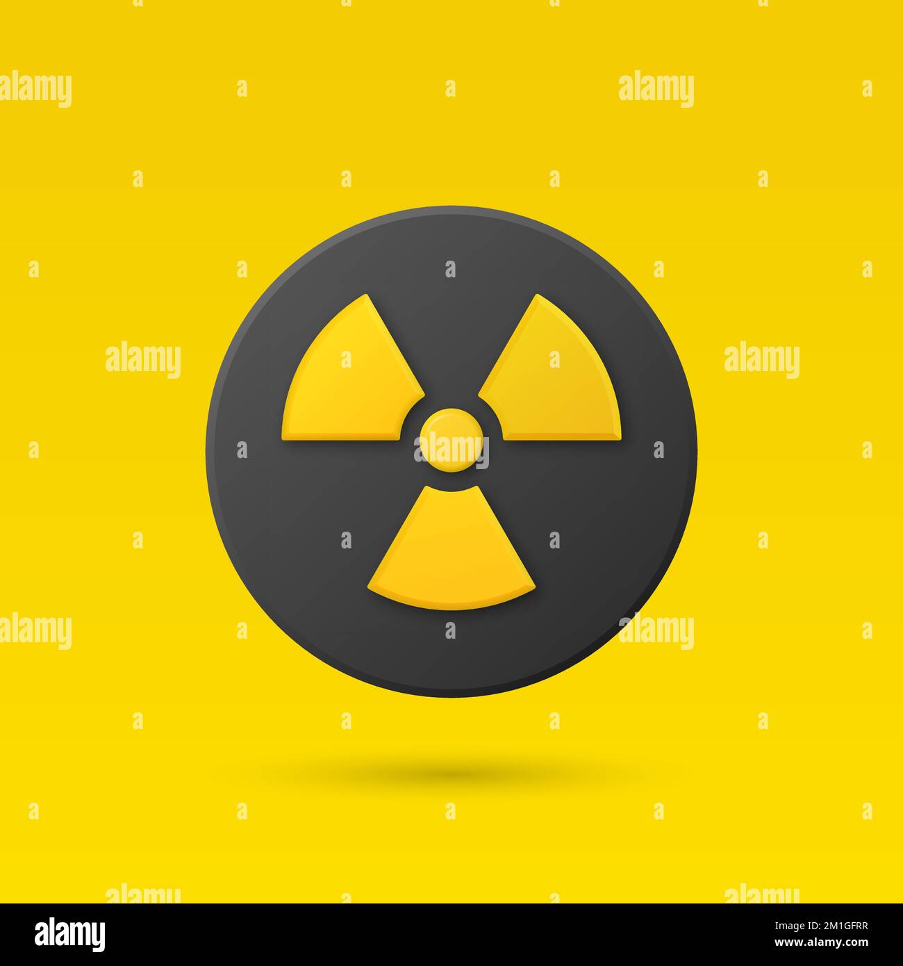 Vector Yellow Warning, Danger Nuclear Sign, Black Sign, Badge Icon ...