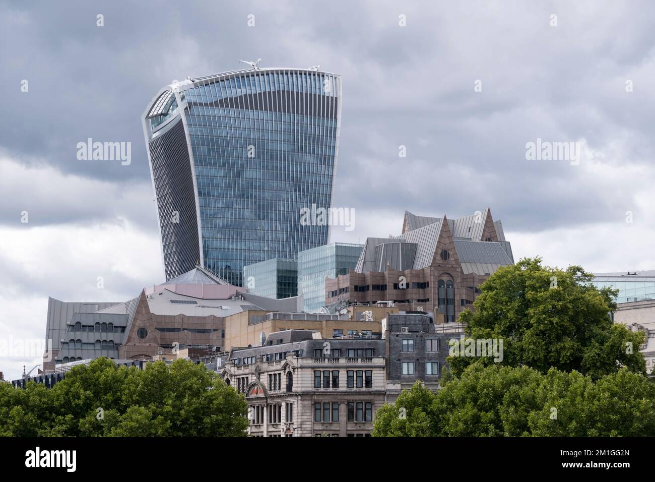 The Fenchurch Building, also known as the Walkie Talkie building as ...