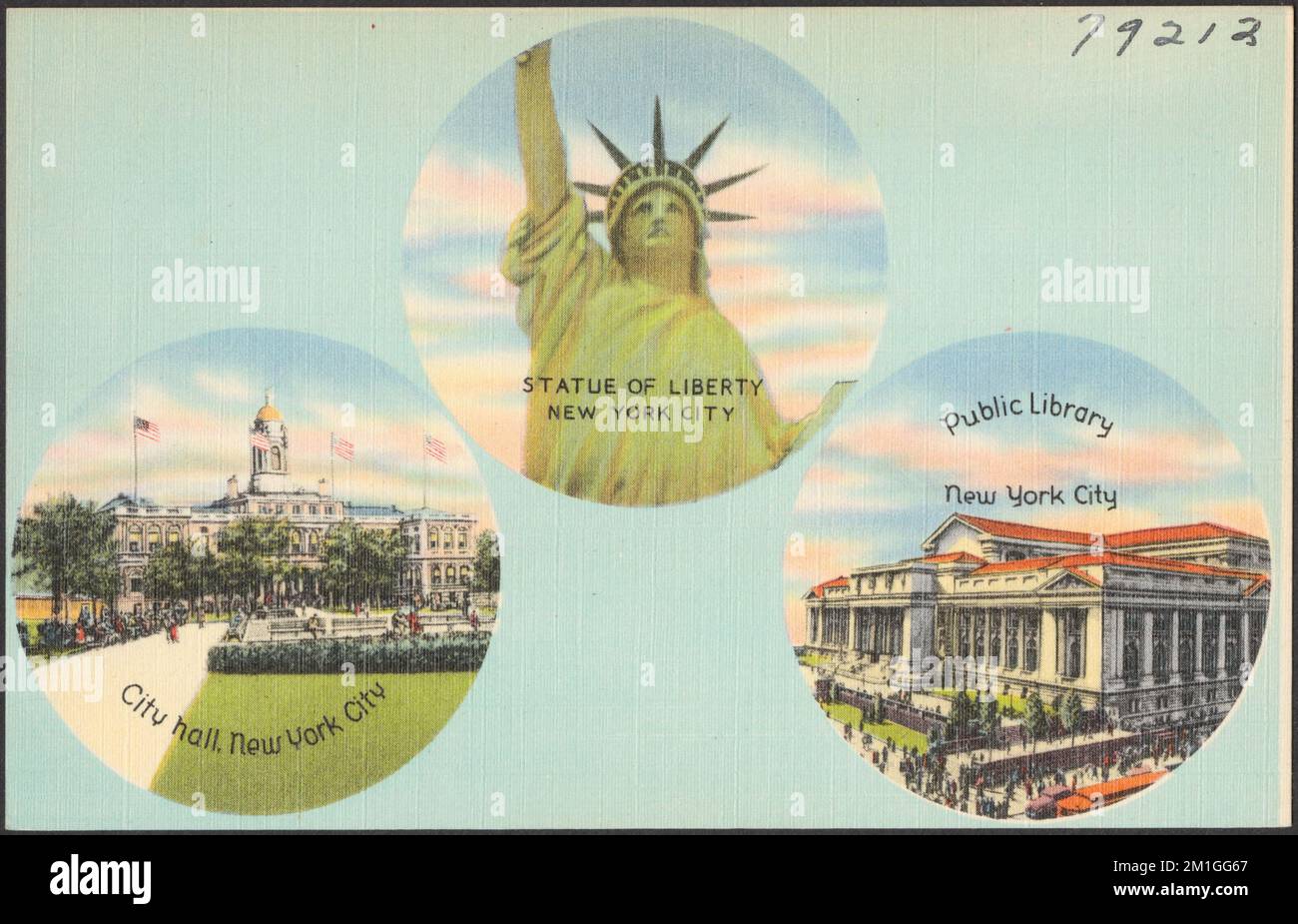 Statue of Liberty, New. York. City Hall, New York City. Public Library ...