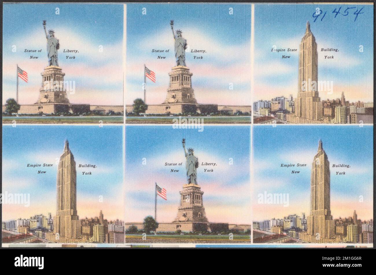 Statue of Liberty, New York. Empire State Building, New York ...