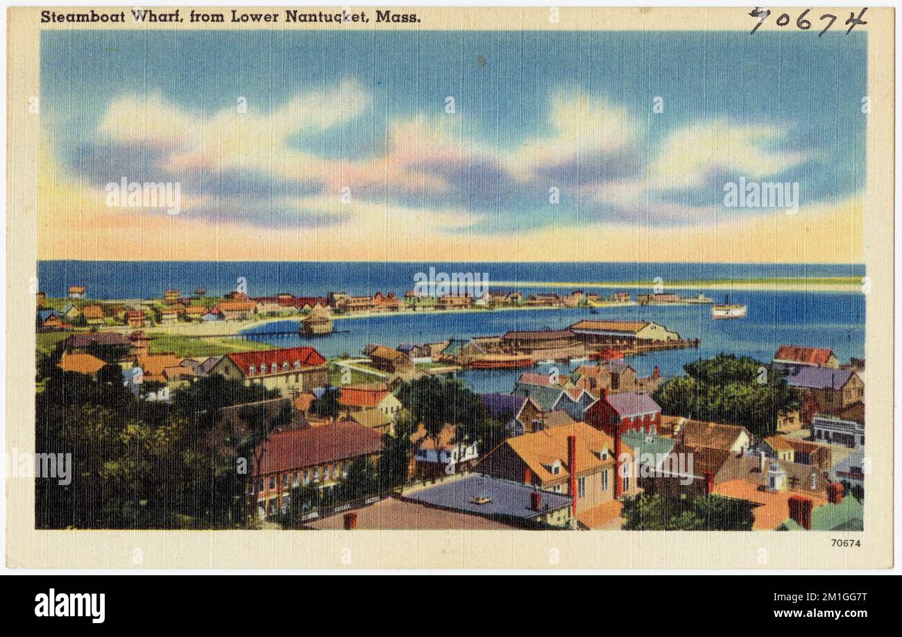 Steamboat Wharf From Lower Nantucket Mass Cities Towns Piers