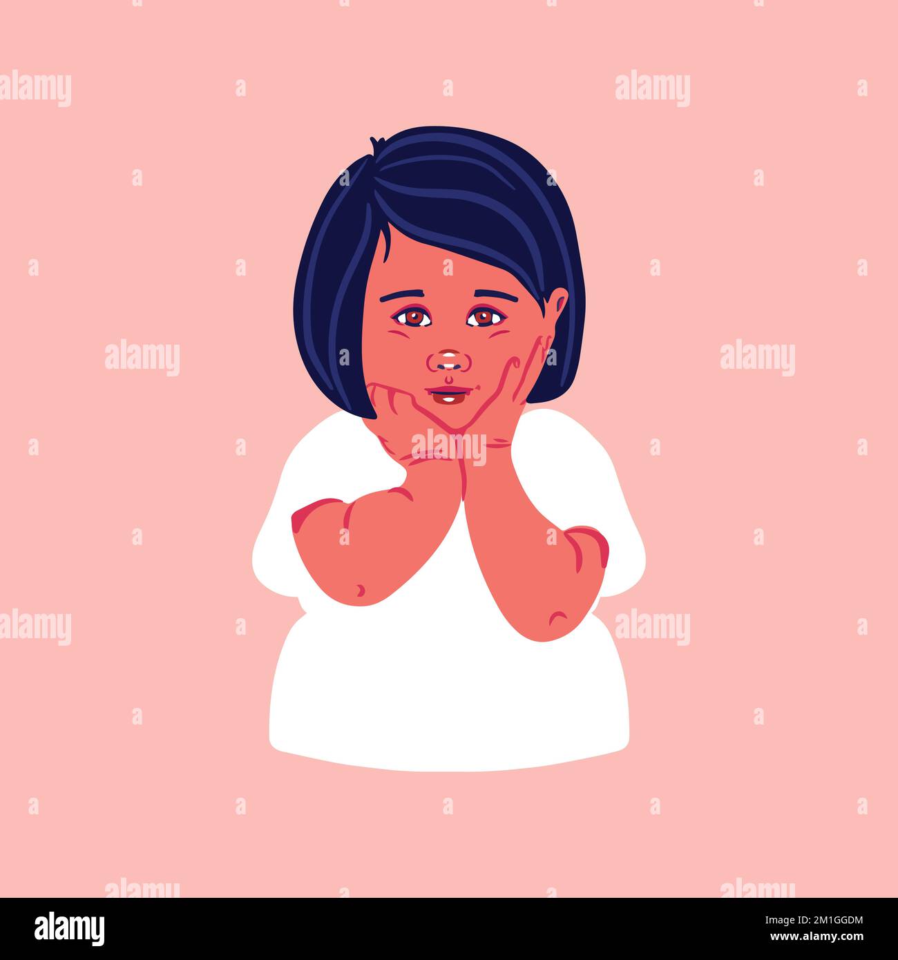 Shy Little Girl Animated