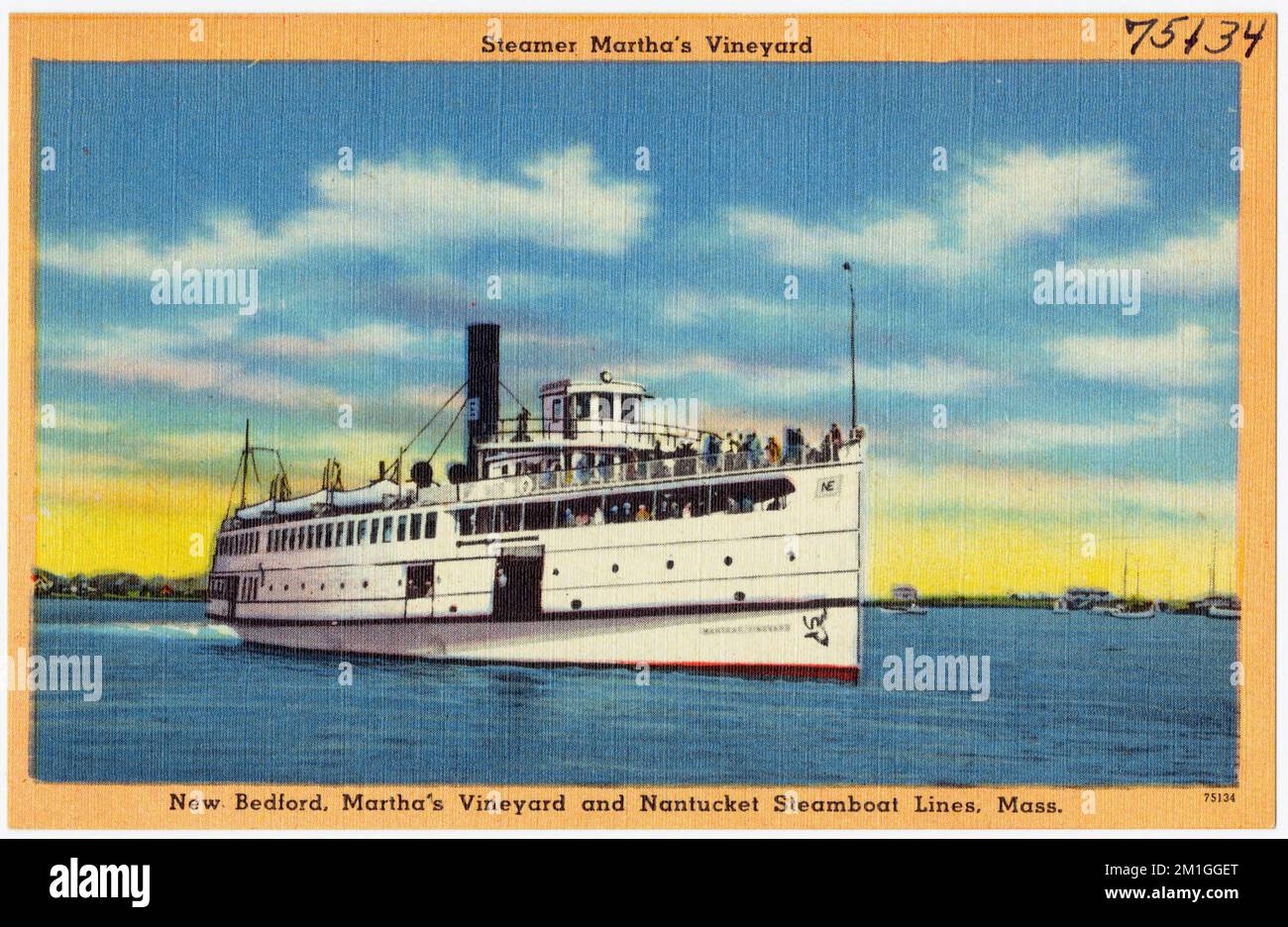 Steamer Martha's Vineyard, New Bedford, Martha's Vineyard and Nantucket ...