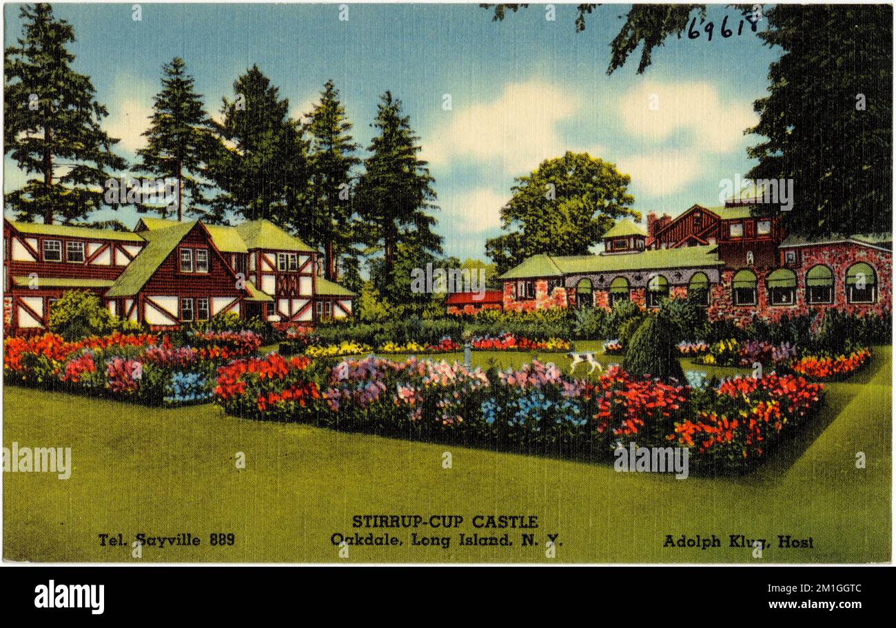 Stirrup-Cup Castle. Oakdale, Long Island, N. Y. , Tichnor Brothers ...