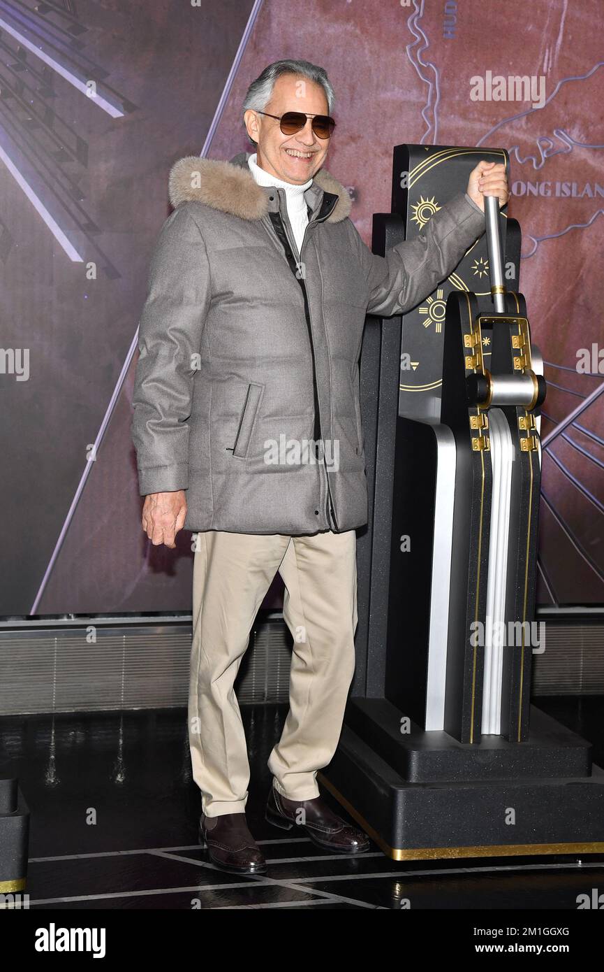 New York, USA. 12th Dec, 2022. Italian tenor Andrea Bocelli ...