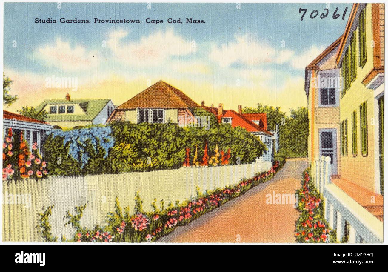 Studio gardens, Provincetown, Cape Cod, Mass. , Gardens, Tichnor ...