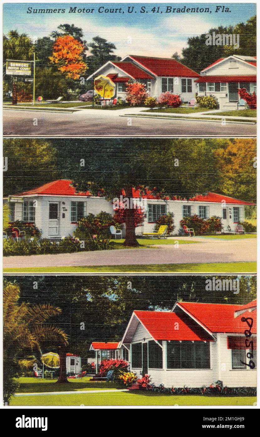 Summers Motor Court, U.S. 41, Bradenton, Fla. , Motels, Tichnor ...