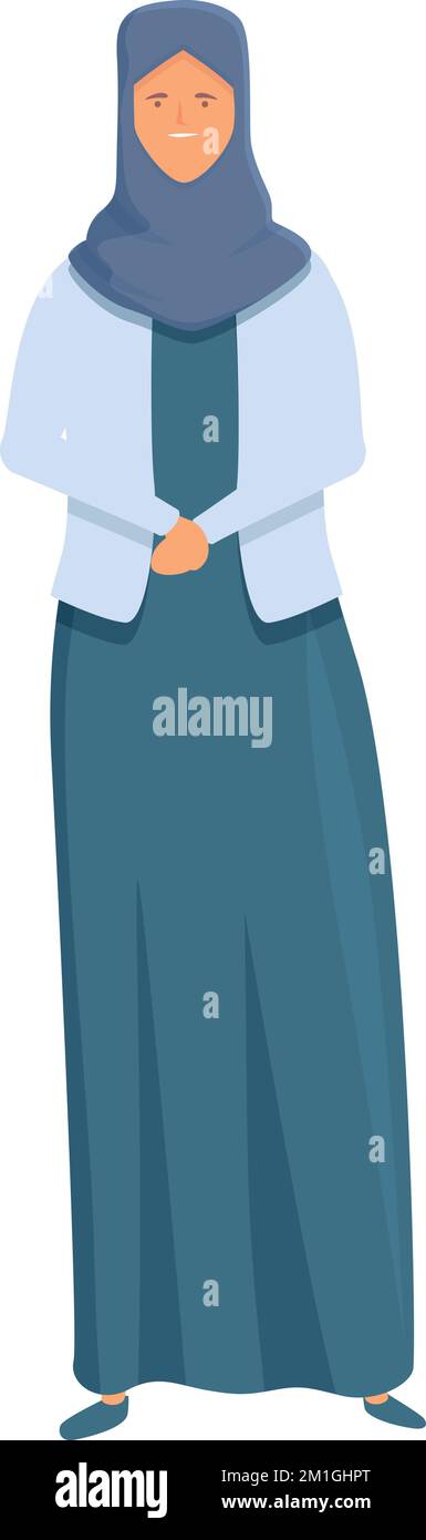 Cute fashion muslim icon cartoon vector. Women hijab. Clothes dress ...