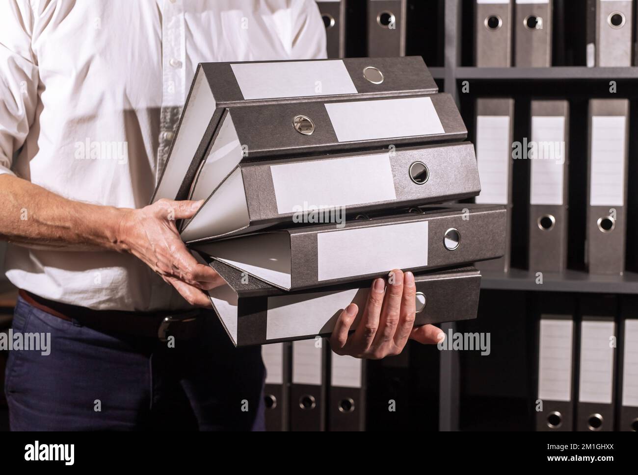 Finance audit, accounting report, financial research concept. Hands ...