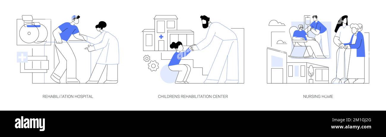 Medical facility abstract concept vector illustrations Stock Vector ...