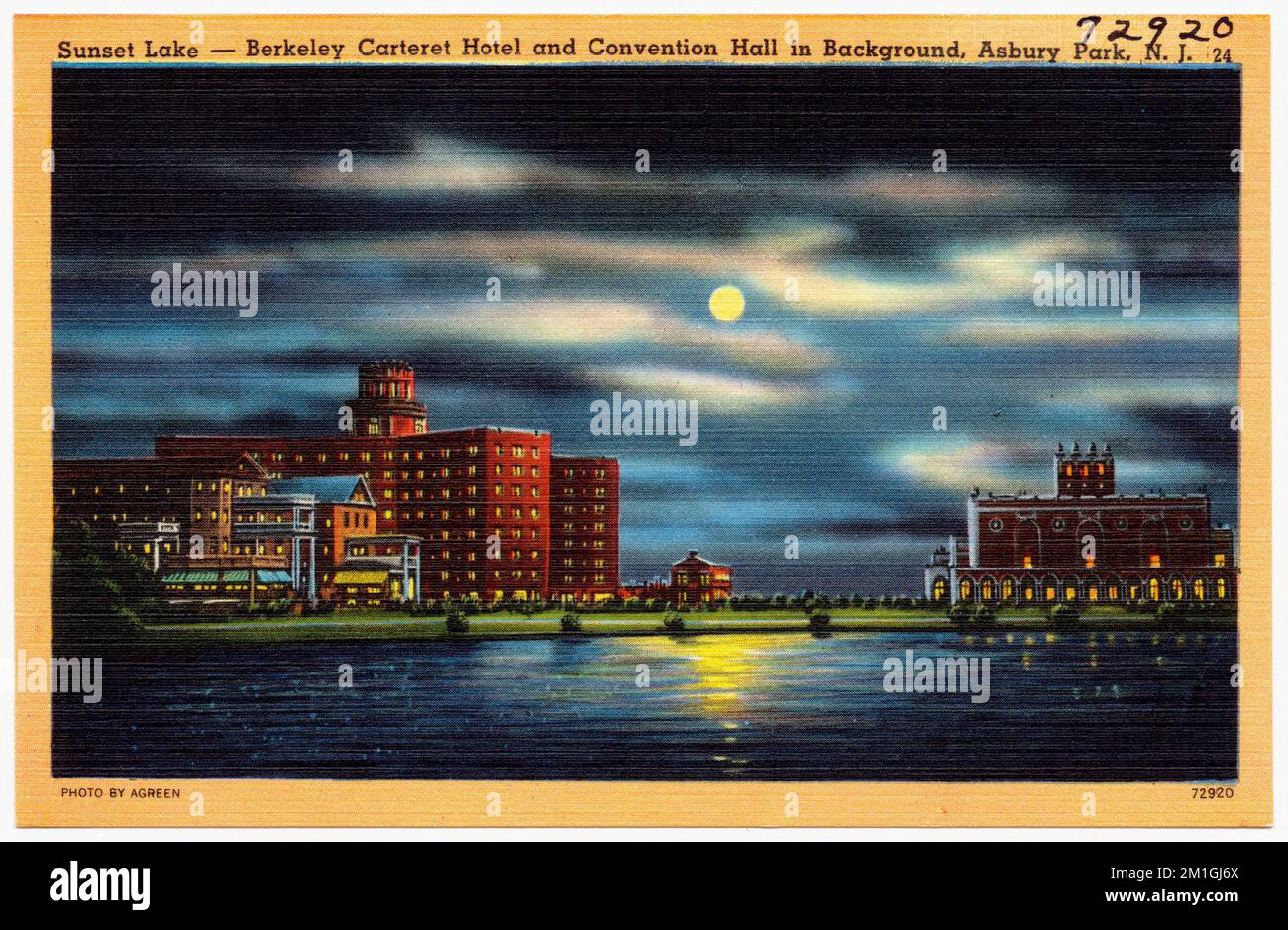 Sunset Lake -- Berkeley Carteret Hotel and convention hall in ...