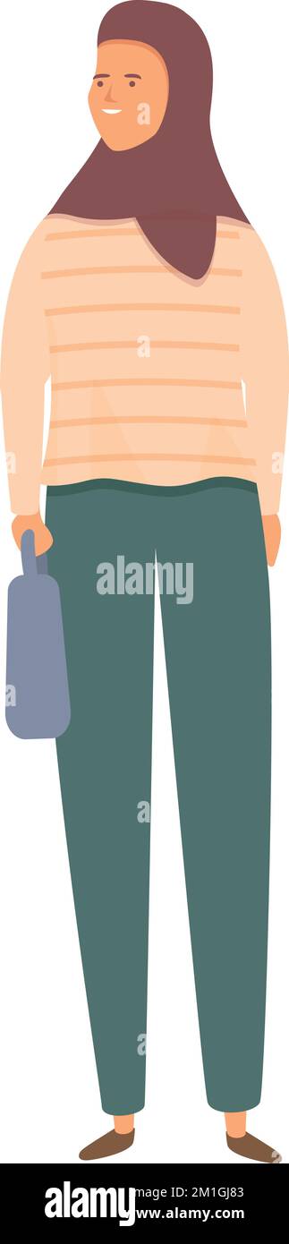 Muslim female icon cartoon vector. Fashion hijab. Saudi girl Stock ...