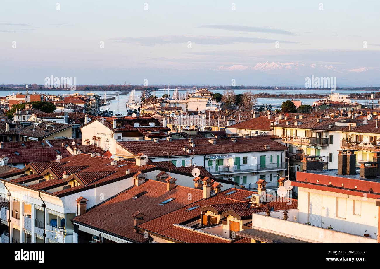 View on the top. Aerial view of Grado, Italy Stock Photo - Alamy