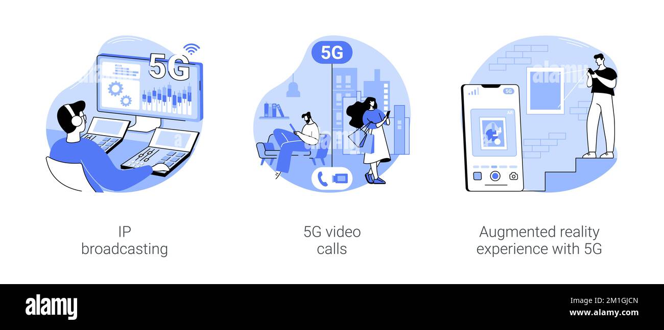 5G technology isolated cartoon vector illustrations se Stock Vector ...