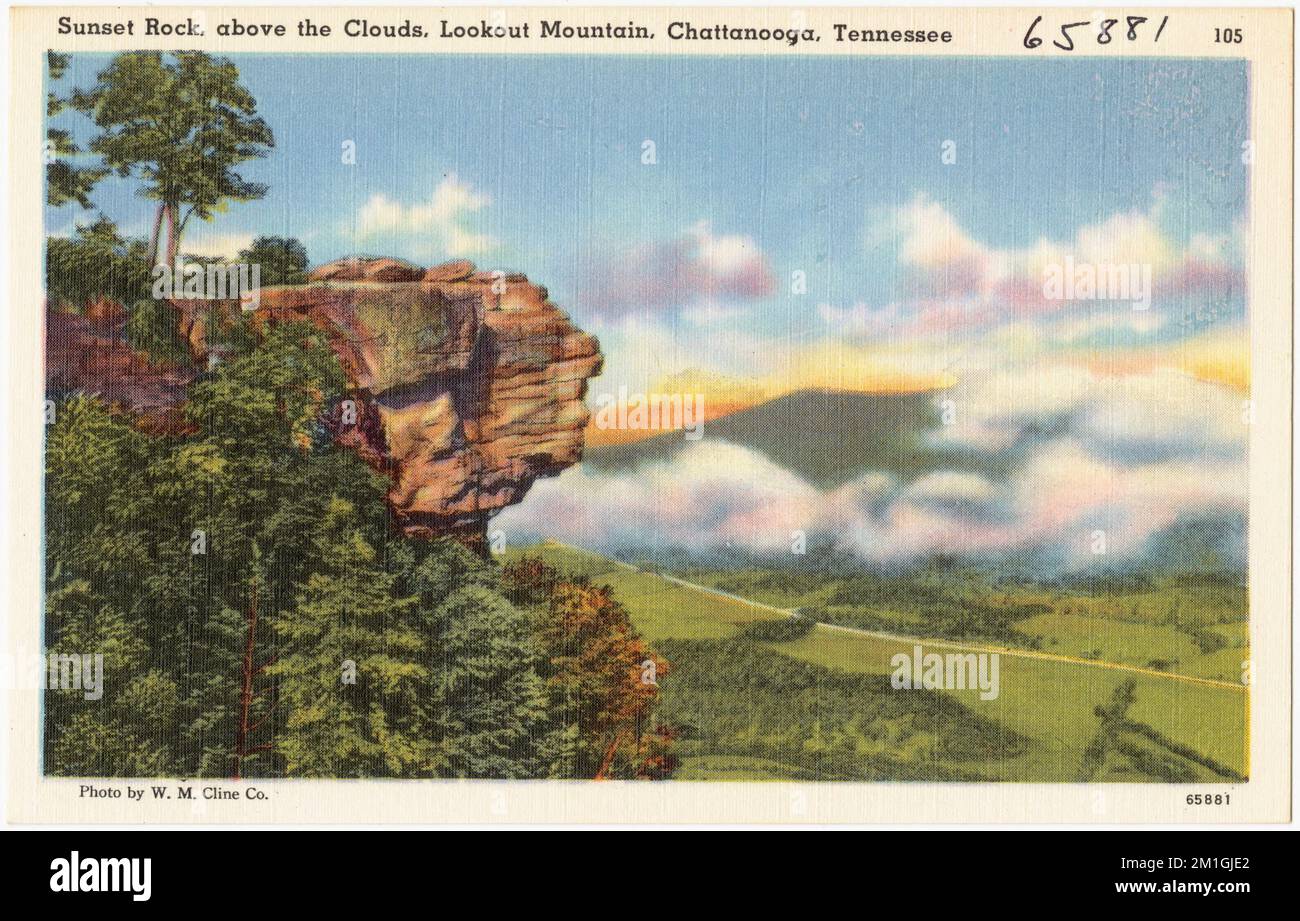 Sunset Rock, above the clouds, Lookout Mountain, Chattanooga, Tennessee ...