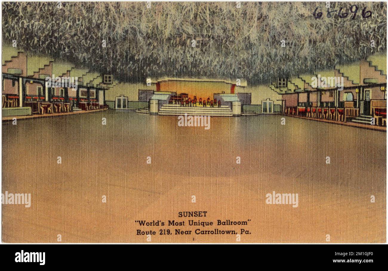 Sunset, 'World's most unique ballroom', Route 219, near Carrolltown, Pa ...