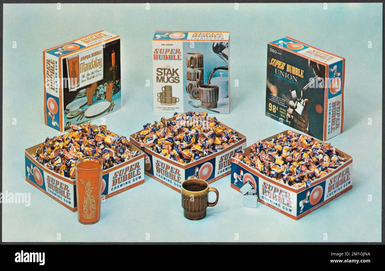 Super bubble with premiums , Chewing gum, Chewing gum industry, Tichnor ...