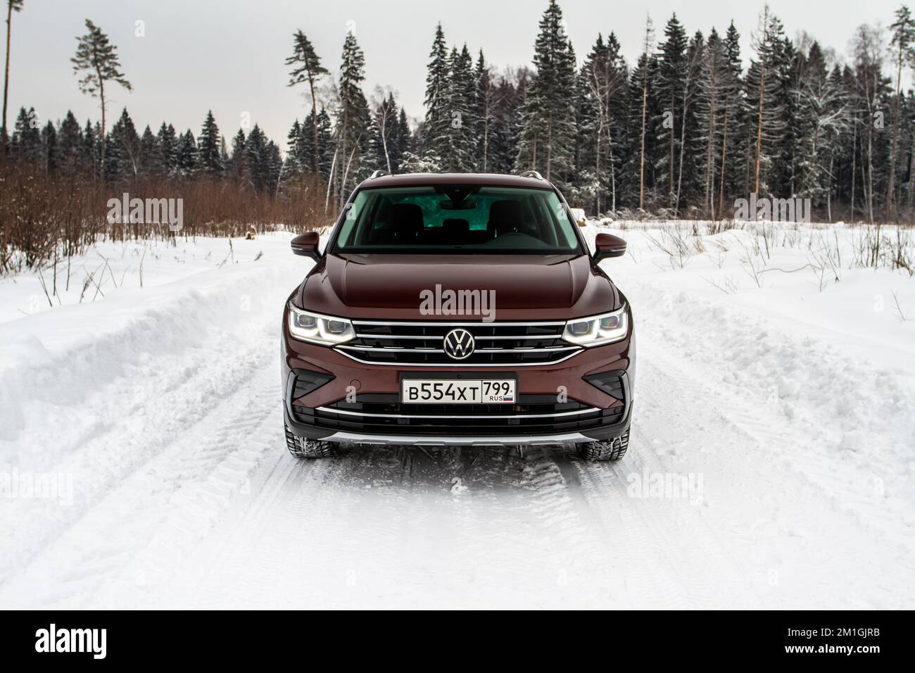 MOSCOW, RUSSIA - JANUARY 22, 2022. Volkswagen Tiguan (AD1) 4motion ...