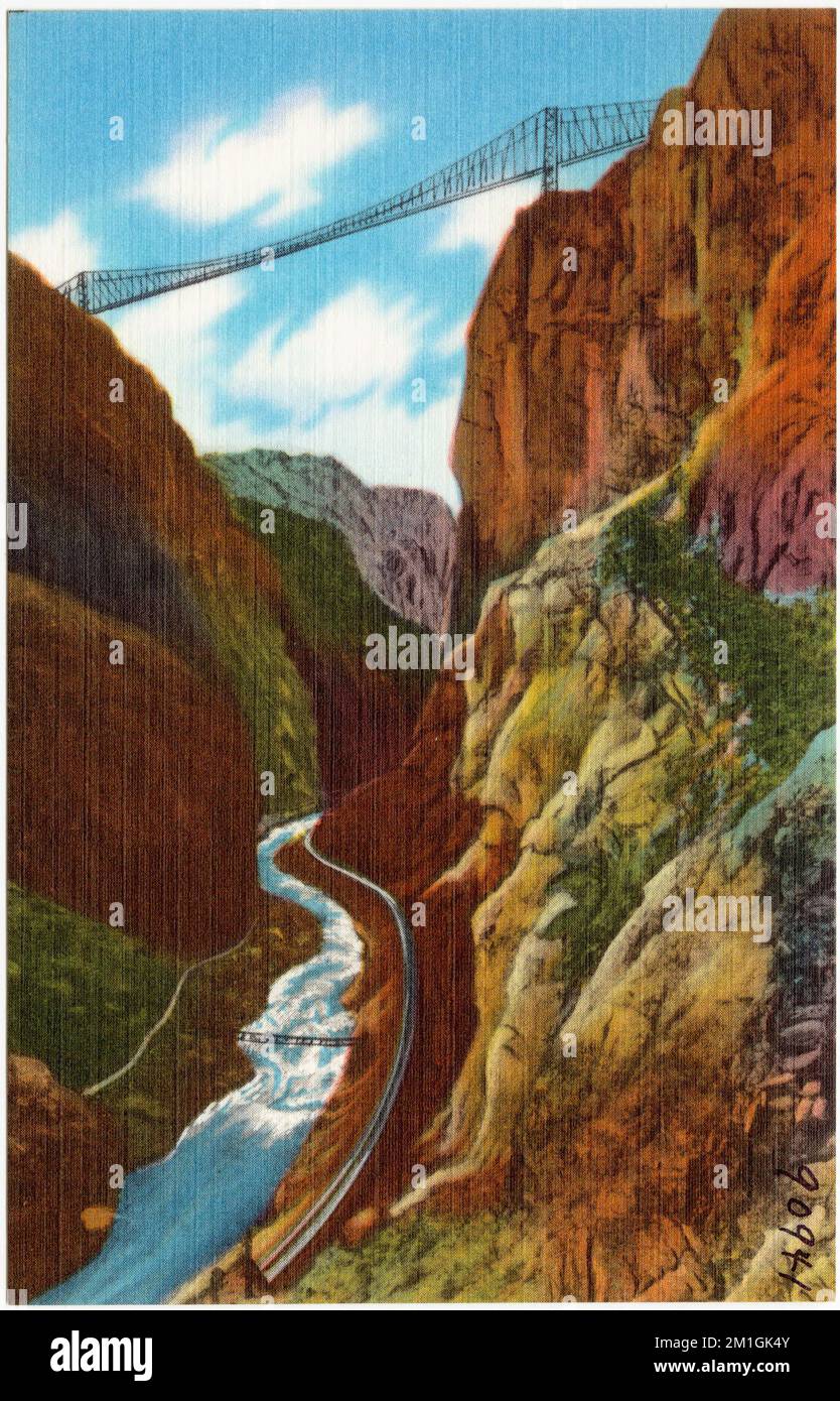Suspension bridge over the Royal Gorge, Colo. , Bridges, Rivers ...