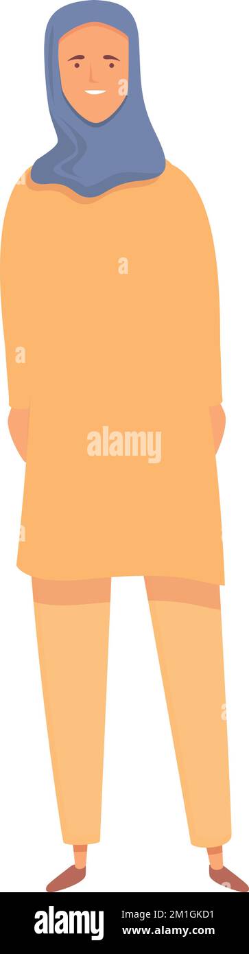 Arab woman icon cartoon vector. Muslim fashion. Saudi girl Stock Vector ...