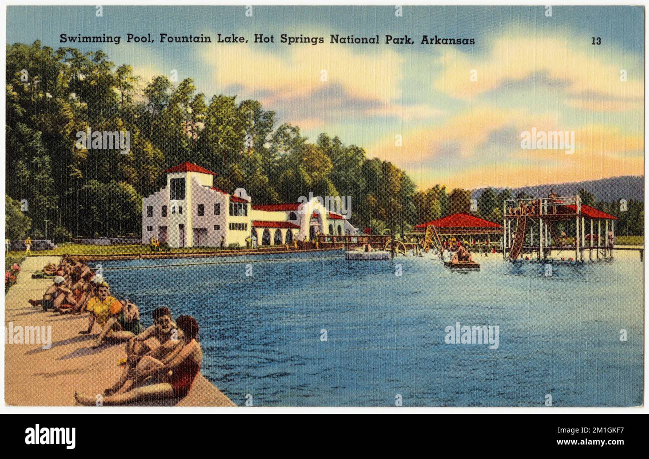 Swimming Pool, Fountain Lake, Hot Springs National Park, Arkansas ...