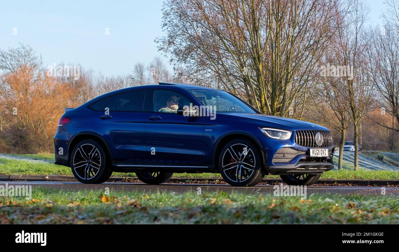 2021 blue Mercedes Benz GLC car Stock Photo - Alamy