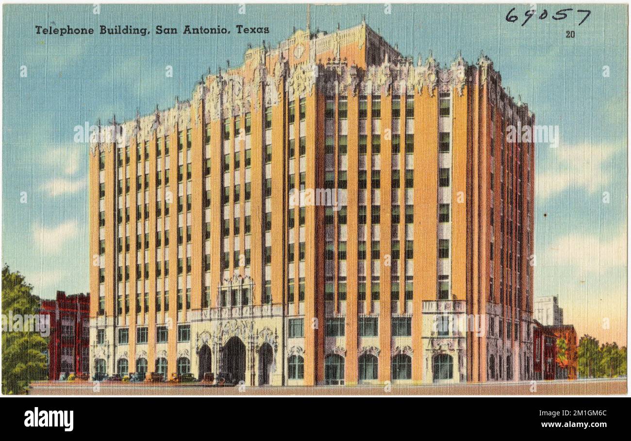 Telephone building, San Antonio, Texas , Commercial facilities, Tichnor ...