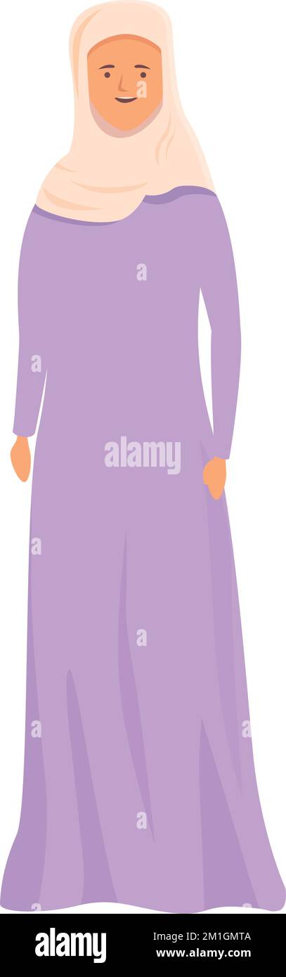 Outfit culture icon cartoon vector. Fashion muslim. Arab girl Stock ...
