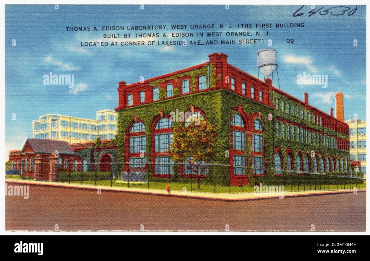 Thomas A. Edison Laboratory, West Orange, N. J. (the first building ...