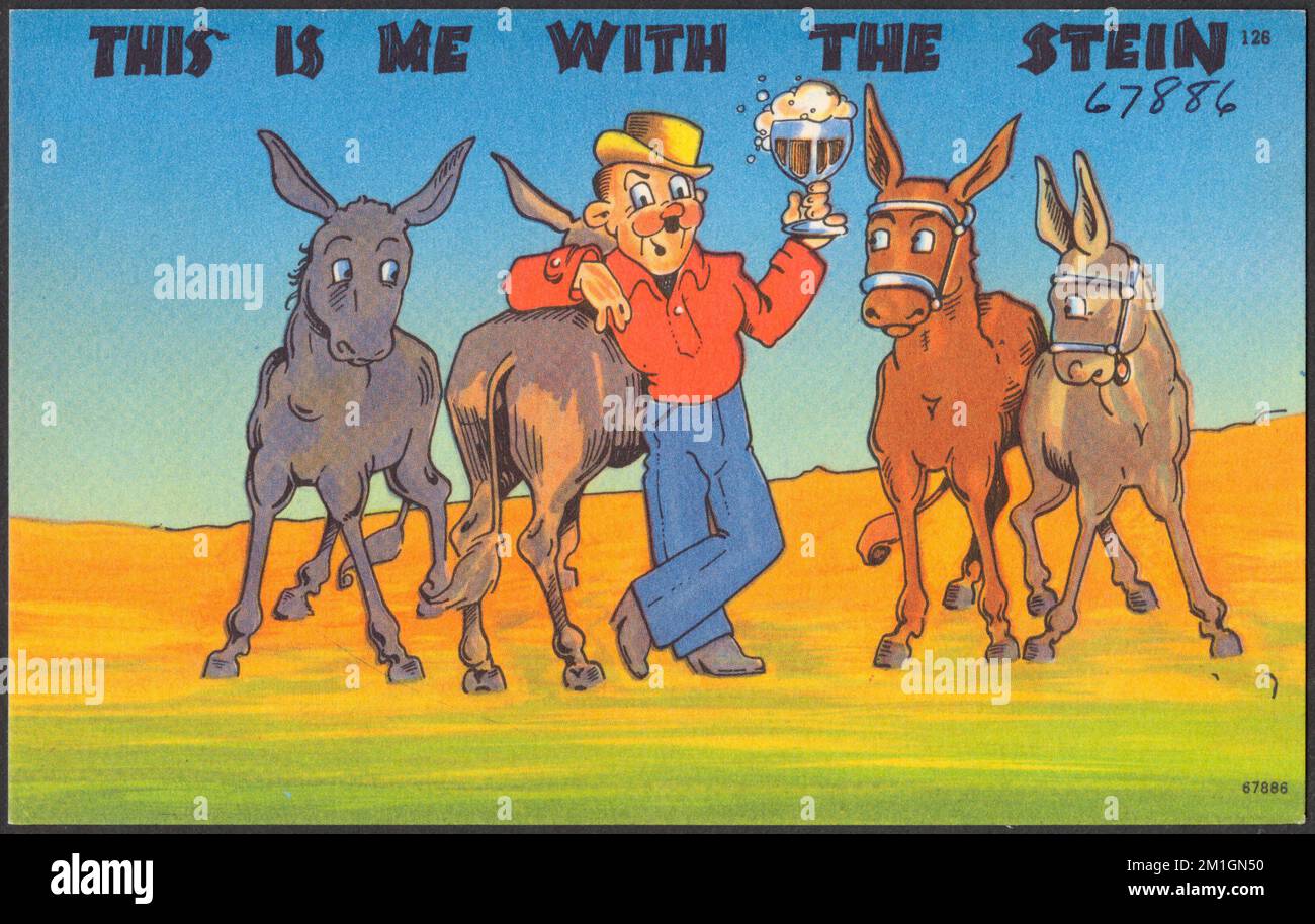 This is me with the stein , Donkeys, Beer, Tichnor Brothers Collection ...