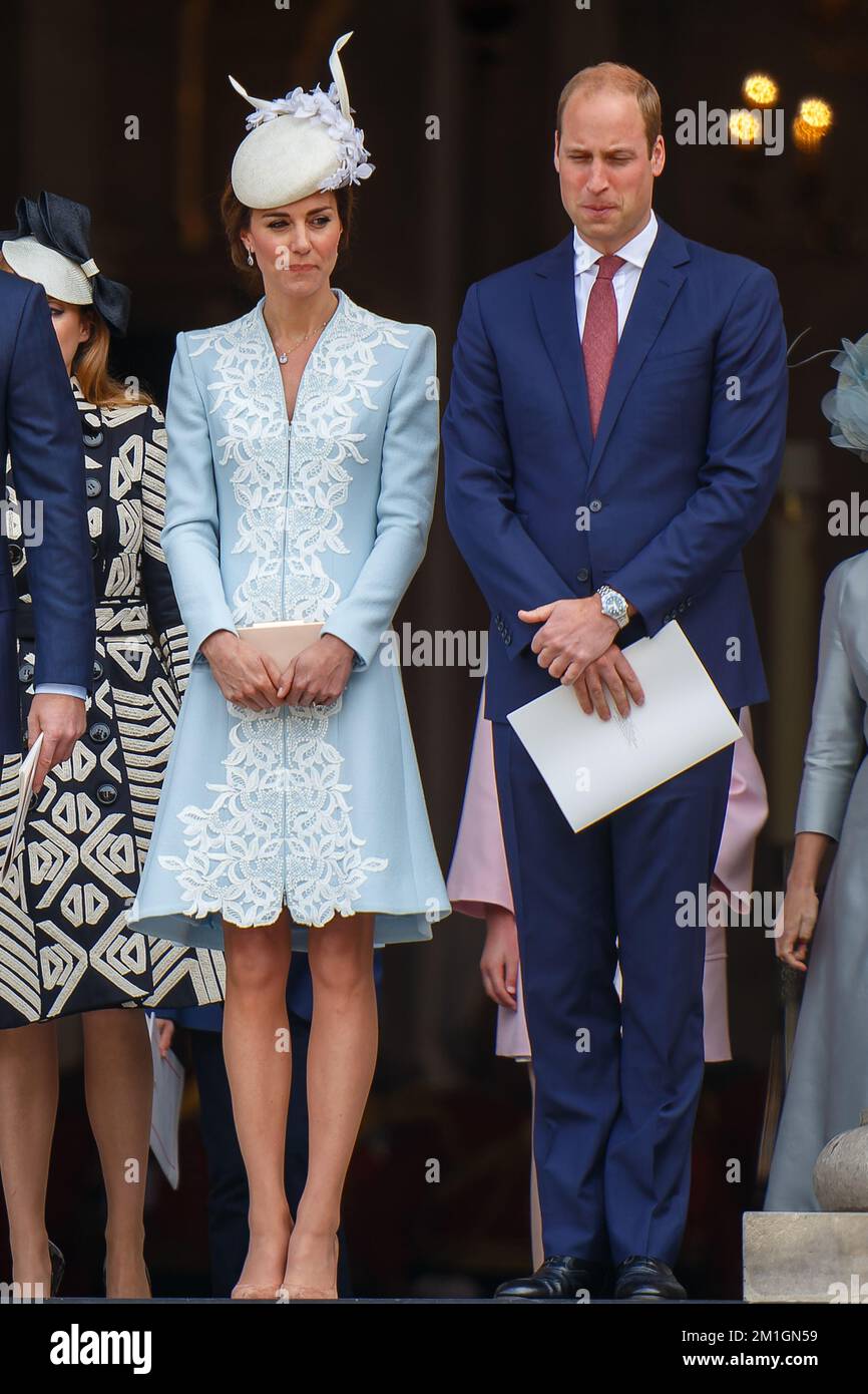 Royal family including The Queen and senior Royals are seen on the ...