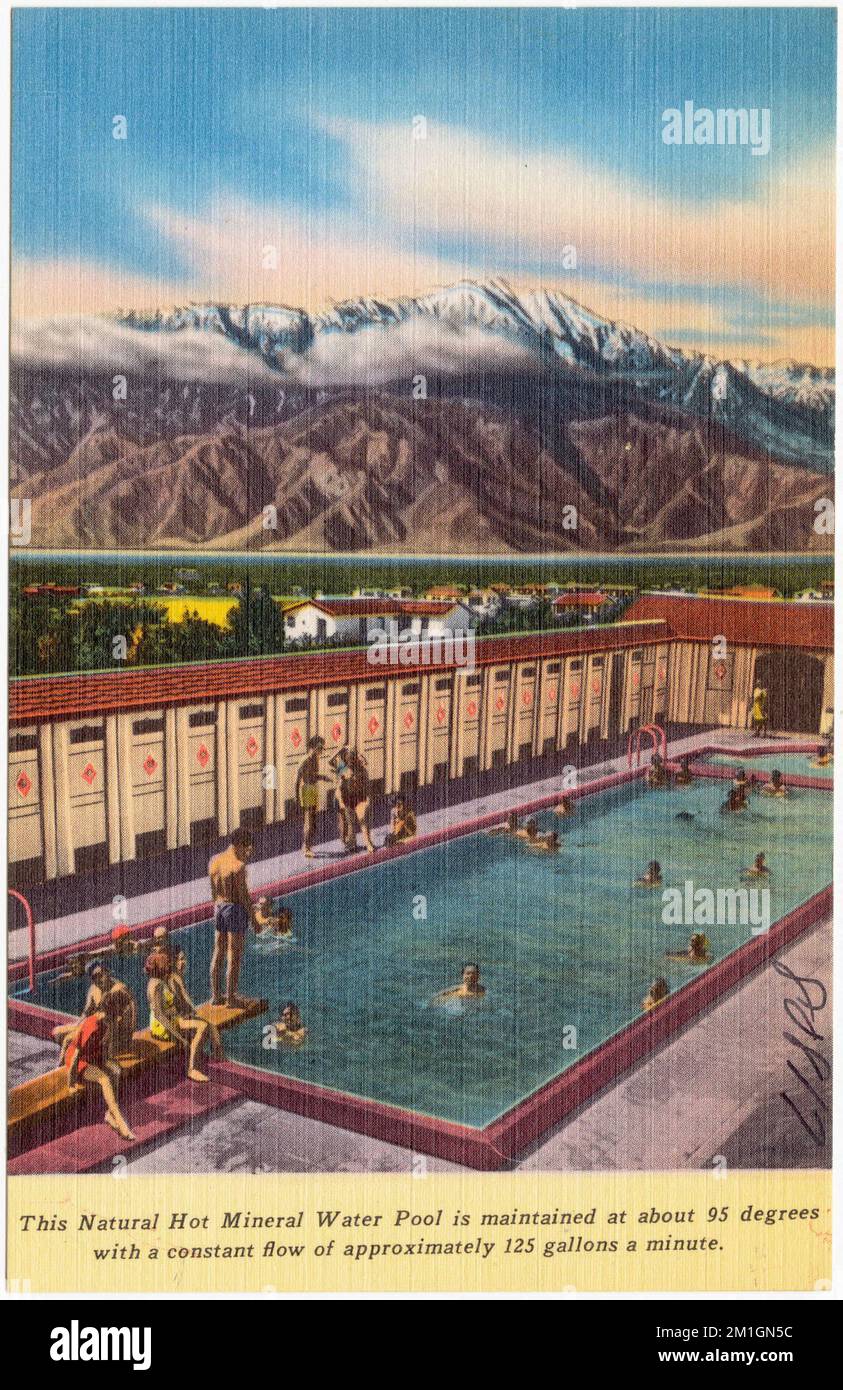 This Natural Hot Mineral Water Pool is maintained at about 95 degrees ...