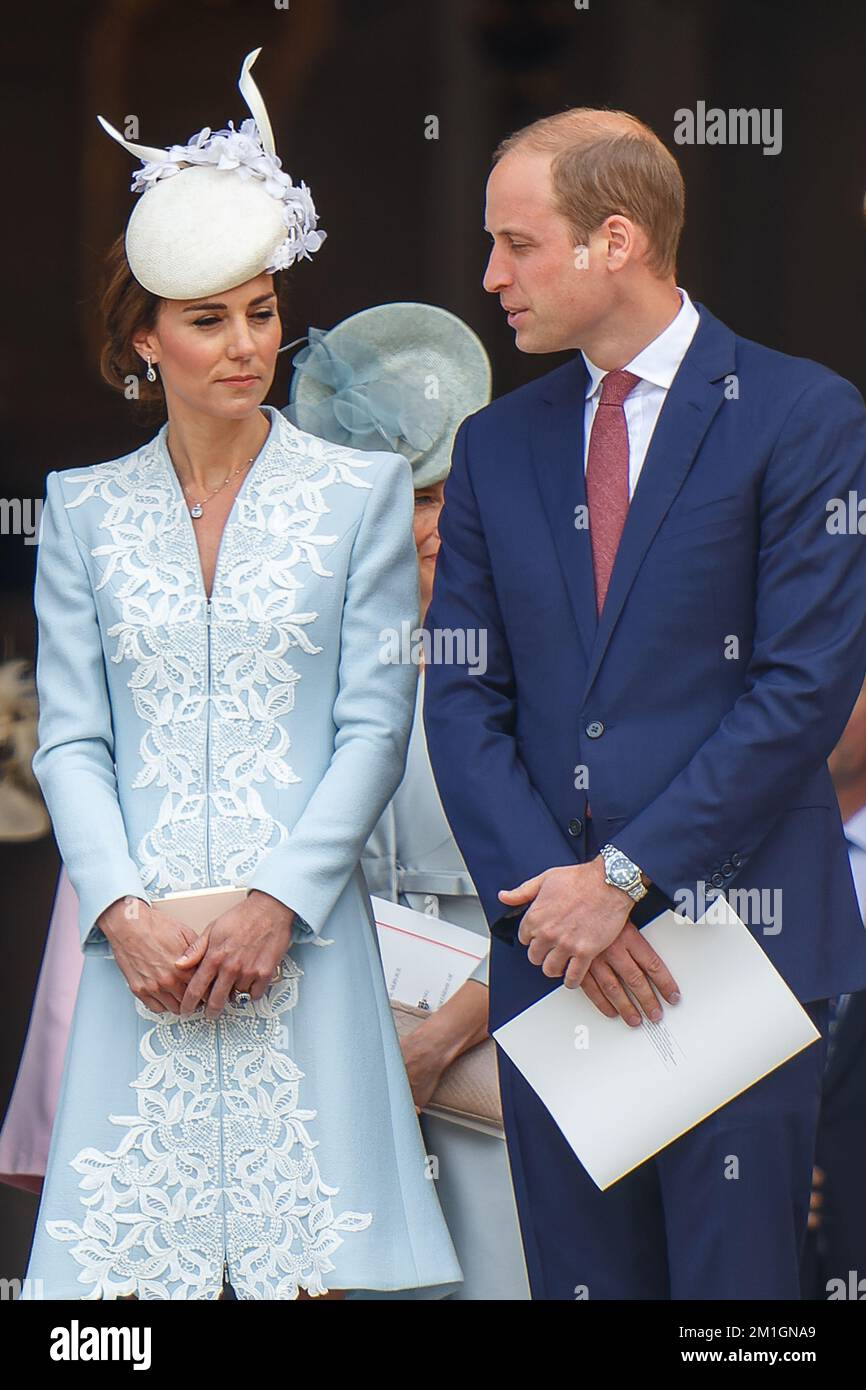 Royal family including The Queen and senior Royals are seen on the ...