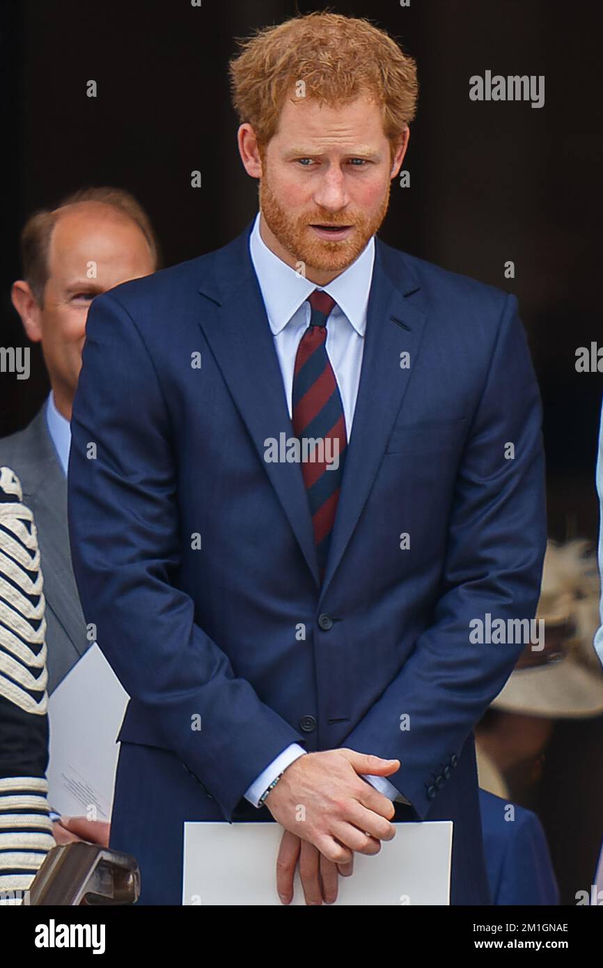 Royal family including The Queen and senior Royals are seen on the ...