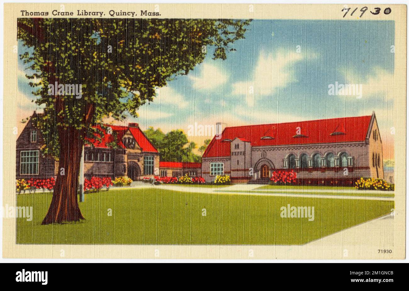 Thomas Crane Library, Quincy, Mass. , Public libraries, Thomas Crane Public Library, Tichnor ...